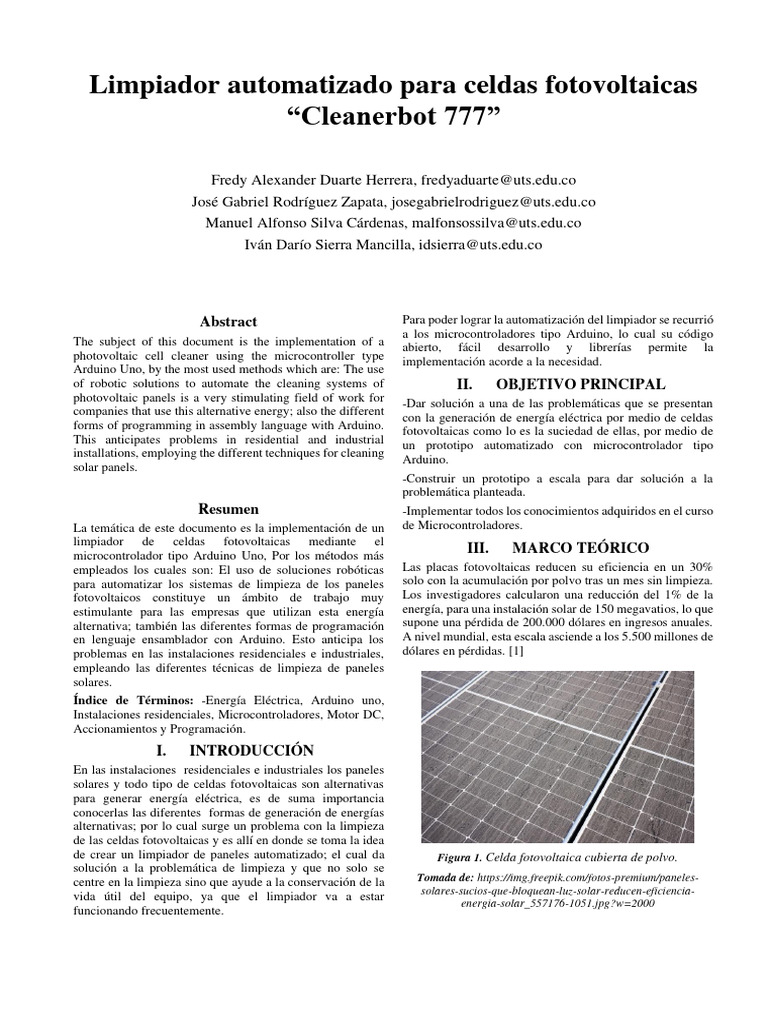 Informe Microcontroladores | PDF | Arduino | Fotovoltaica