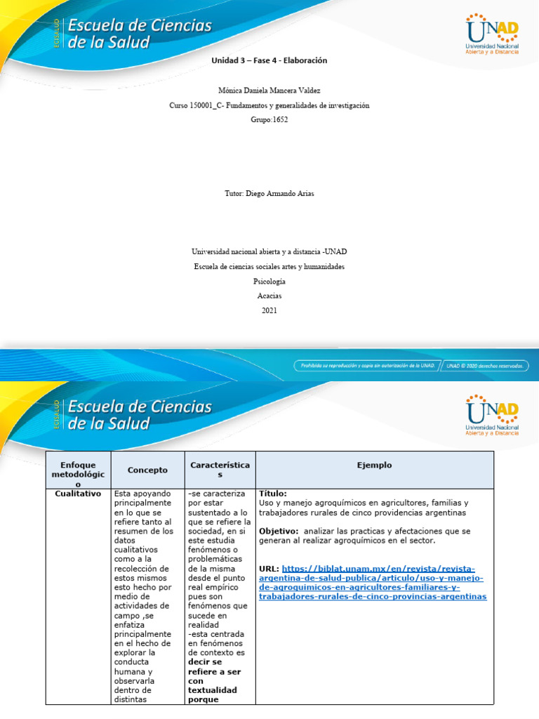 Matriz 3 - Enfoques Metodológicos Fase 4 | PDF | Investigación cuantitativa | Enseñando