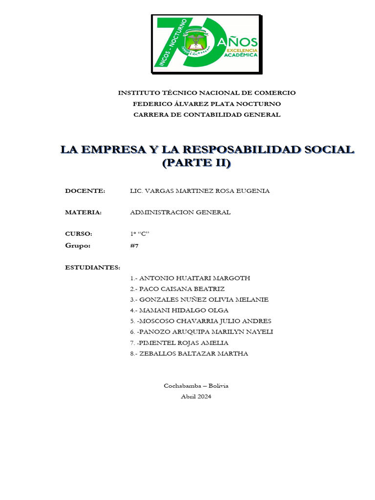 La Empresa y La Responsabilidad Social Parte Ii... | Descargar gratis PDF | Responsabilidad ...
