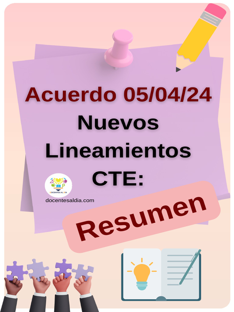Acuerdo-050424-Nuevos-Lineamientos-CTE-Resumen | PDF | Maestros | Educación primaria