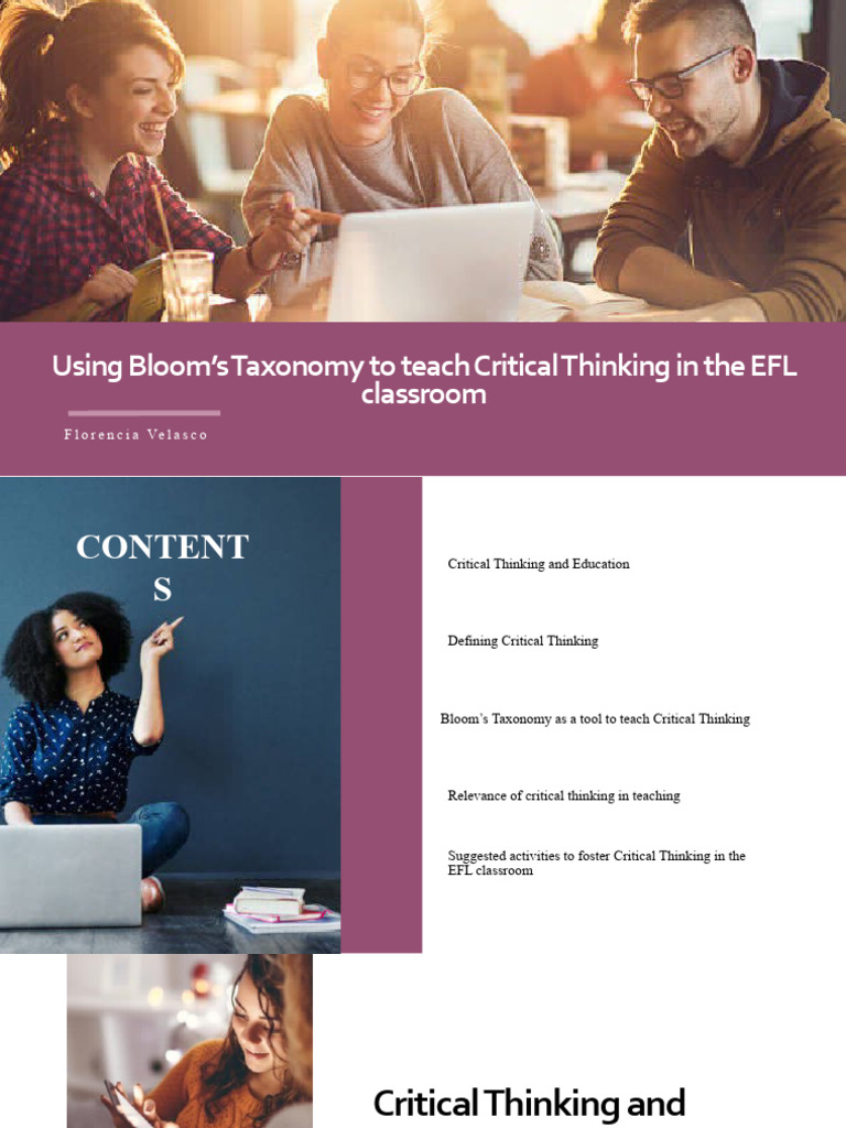 Using Bloom's Taxonomy To Teach Critical Thinking in | PDF | Critical ...
