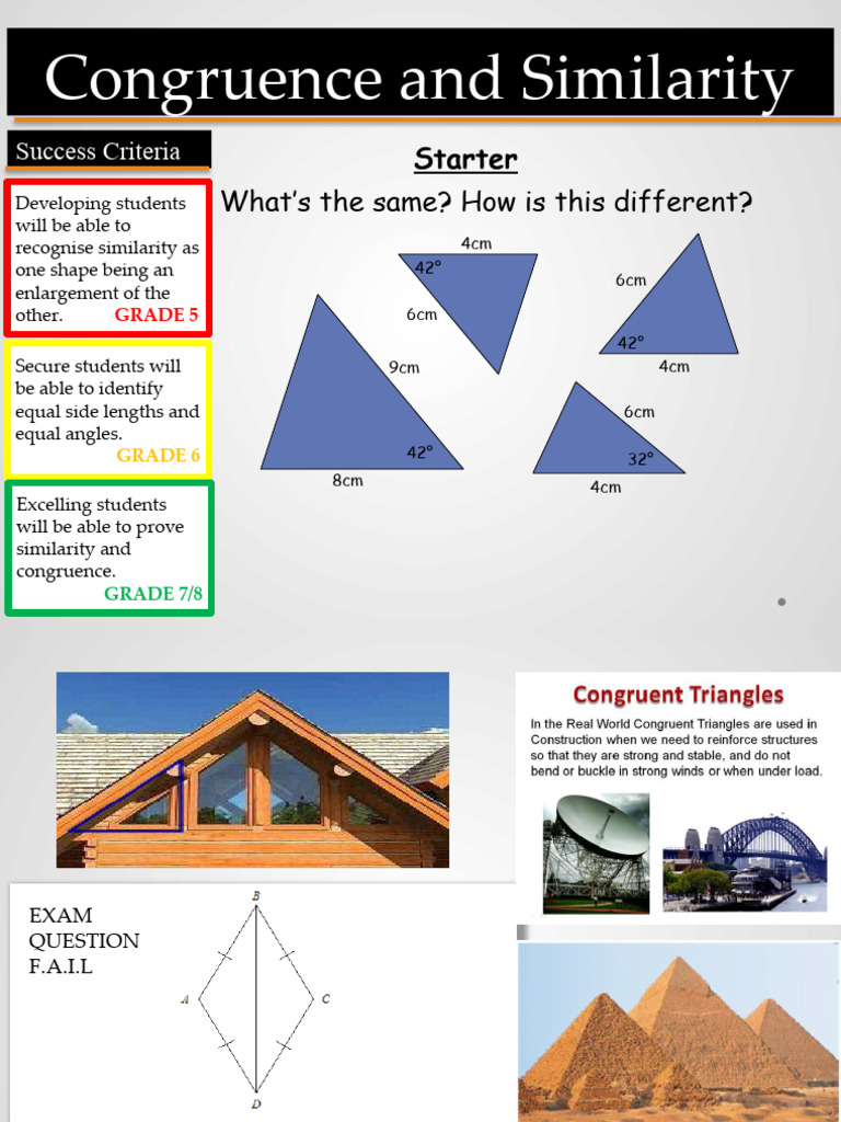 Congruence and Similarity - Year 10 | PDF | Triangle | Geometric Shapes