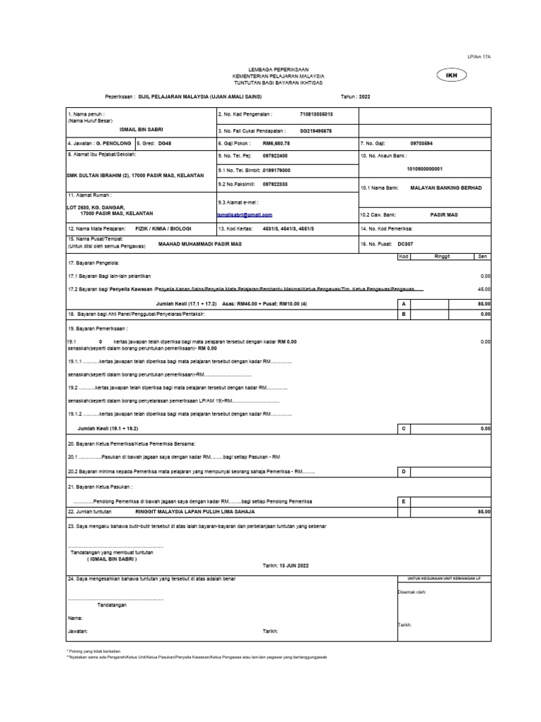 LP Am 17A IKHTISAS UAS | PDF