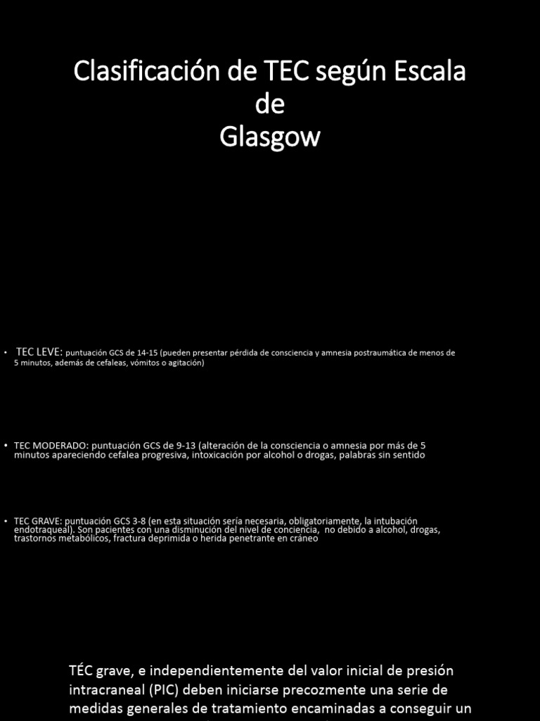 Clasificación de TEC Según Escala de Power Point | PDF | Drogas ...