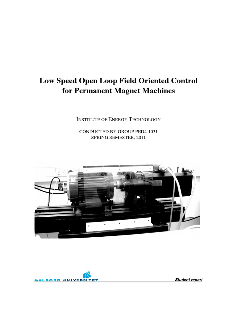 Low Speed Open Loop FOC For PMSM | PDF | Electric Motor | Electromagnetism