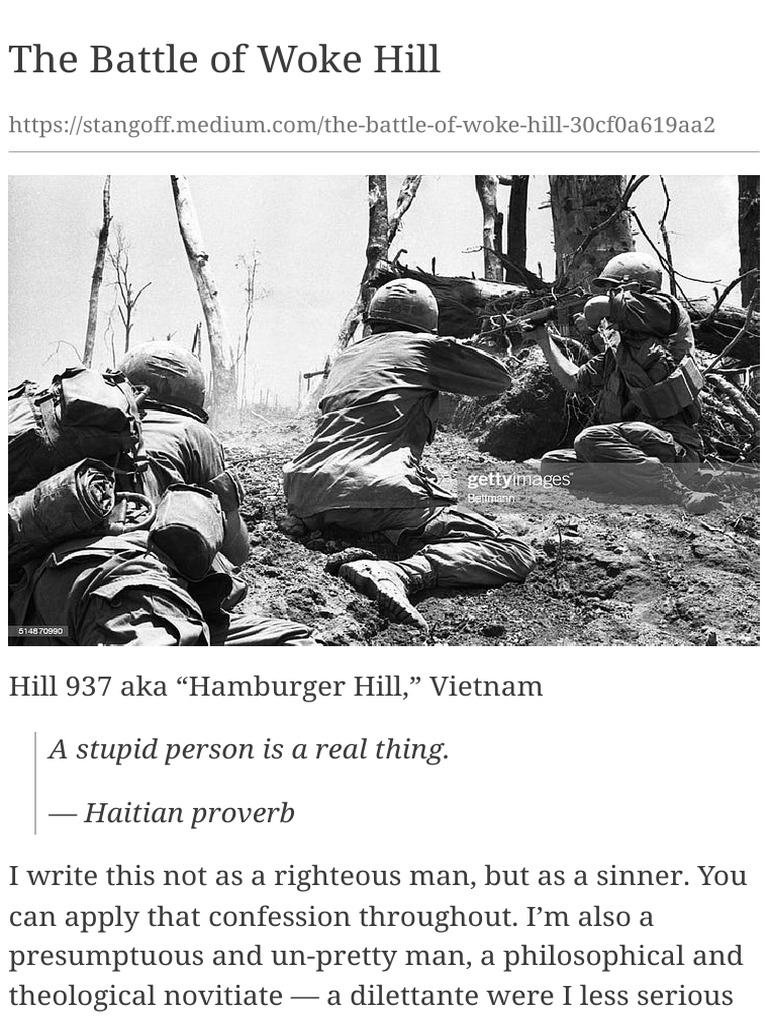 The Battle of Woke Hill. A Stupid Person Is A Real+ | PDF | Marxism