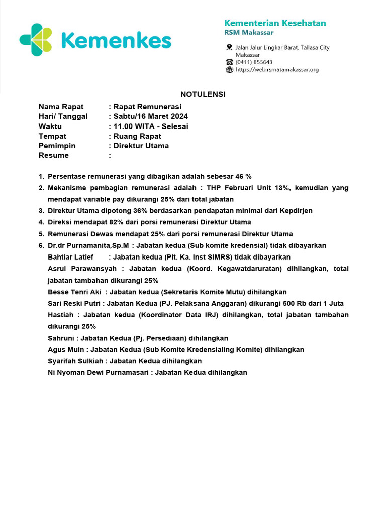 Format Notulensi - Copy - Copy (2) | PDF