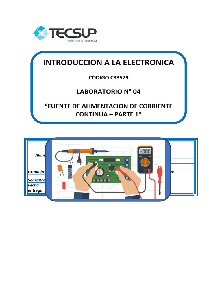 Lab. 04 - Fuente de Alimentacion de Corriente Continua | PDF ... Lab. 04 - Fuente de Alimentacion de Corriente Continua | PDF ...
