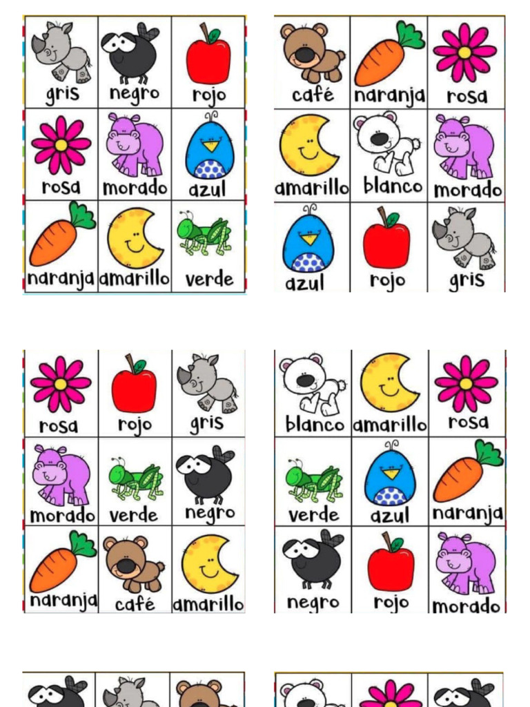 Bingo de Colores | PDF