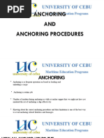 Anchoring Procedures For Vessels Pdf Anchor Ships