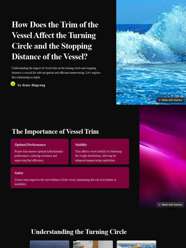 How Does the Trim of the Vessel Affect the Turning Circle and the ...