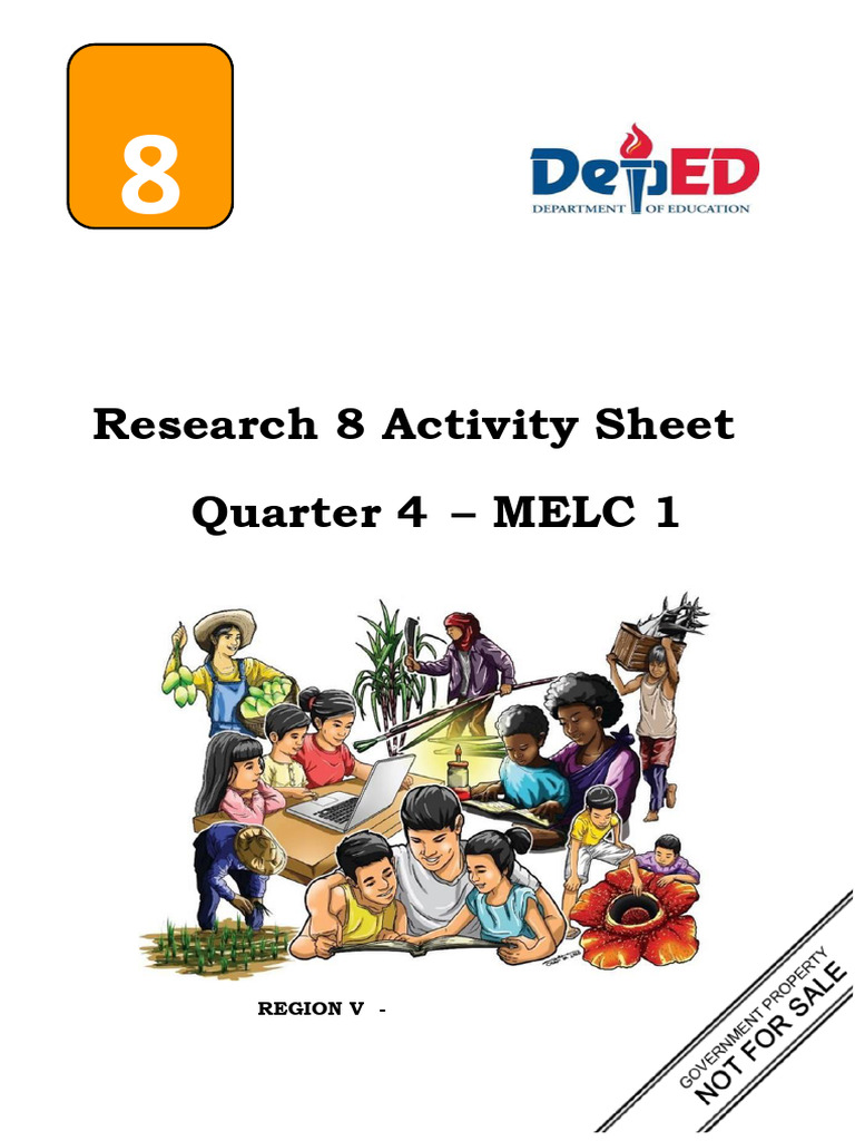 Research 8 Grade 8 Melc 1 q4 Week1 | PDF | Level Of Measurement ...