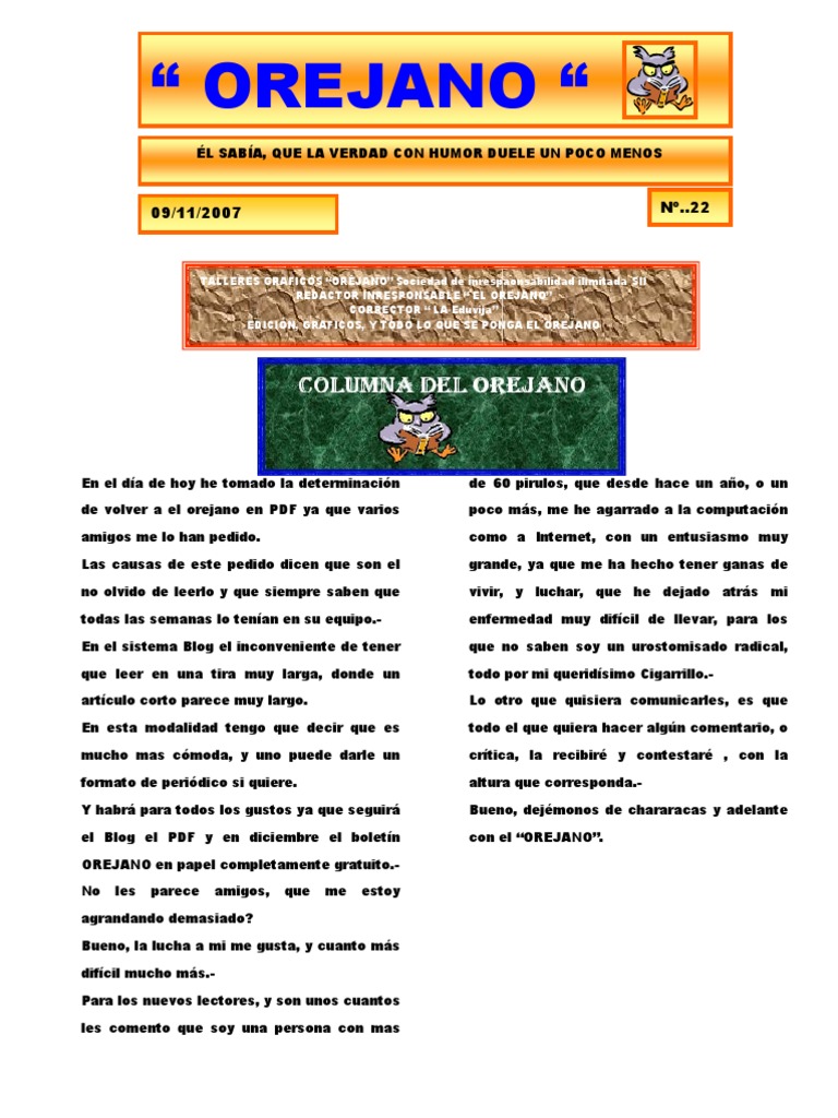 Orejano 22 | PDF | Uruguay | España
