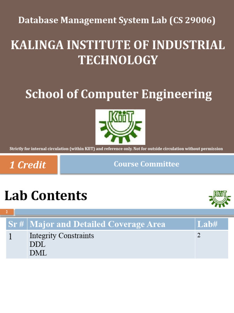 DBMS Experiment - Lab 2 | PDF | Table (Database) | Databases