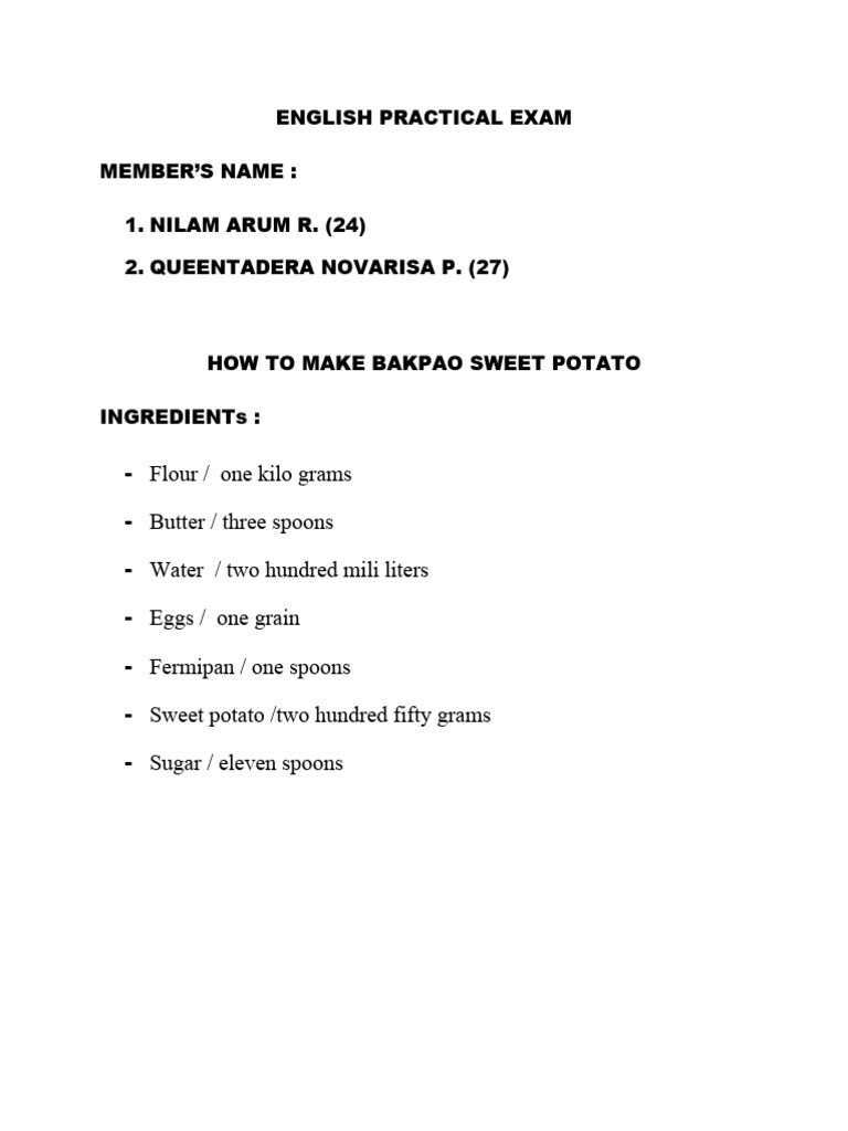 English Practical Exam | PDF