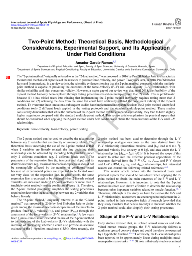 Two-Point Method Theoretical Basis, Methodological Considerations, Experimental Support, and Its ...