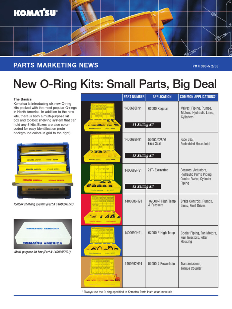 Oring Kit Komatsu Lengkap | Download Free PDF | Mechanical Engineering ...