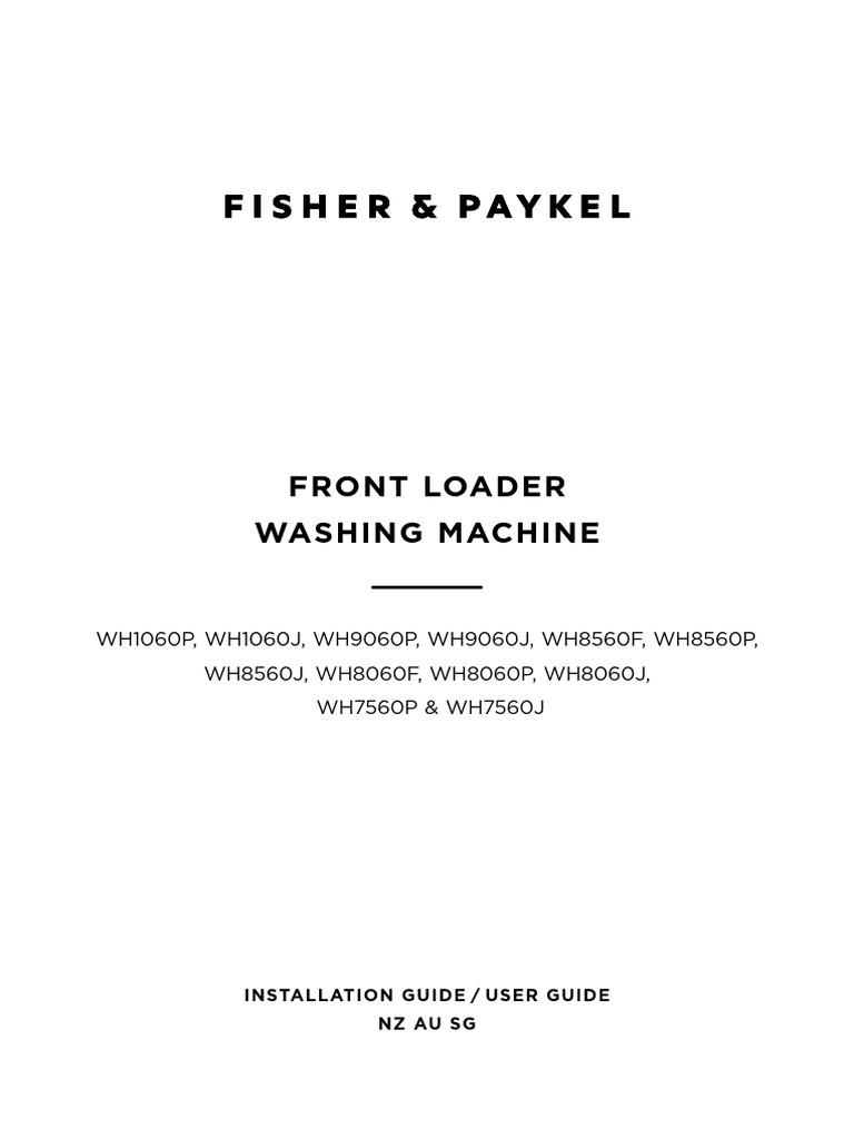 Front Loader Washing Machine Guide | PDF | Washing Machine | Ac Power ...