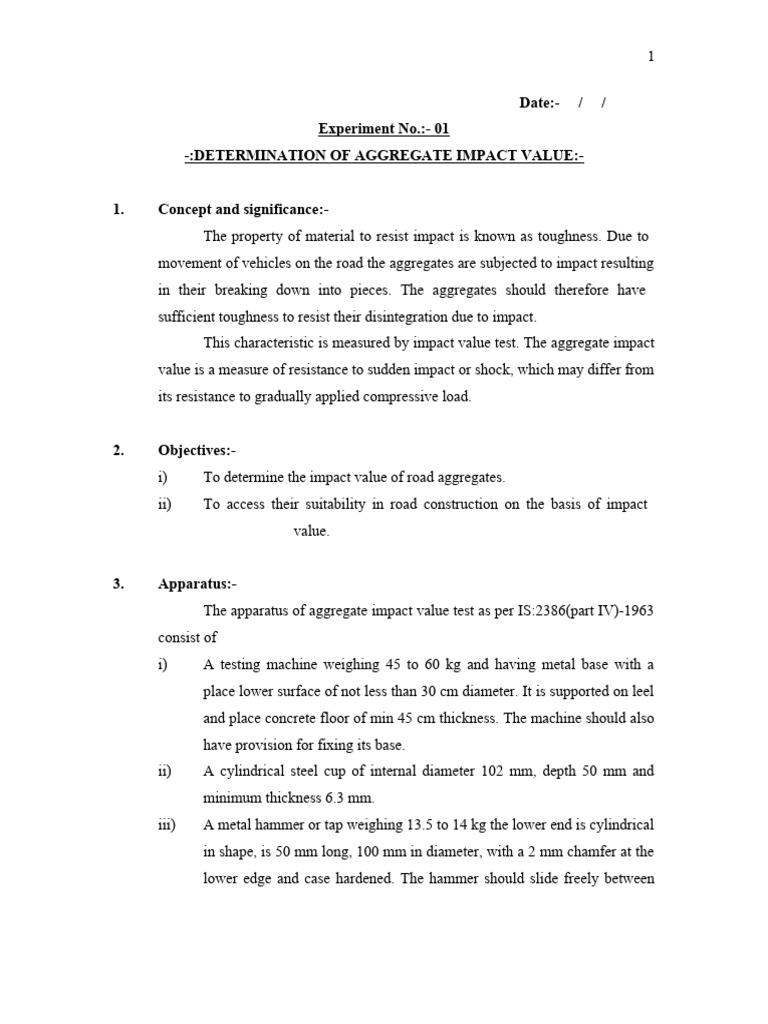 Highway Engg Lab Experiments | PDF | Wear | Road Surface