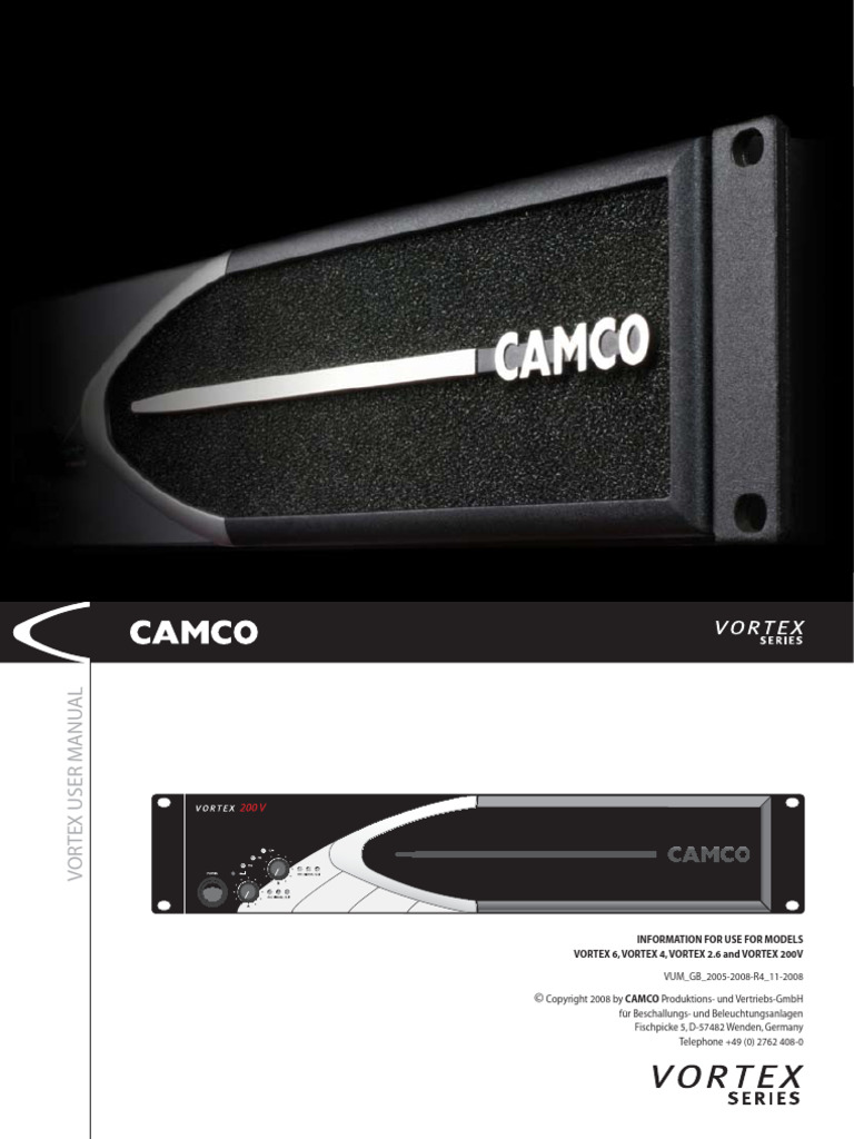Camco Vortex 6 Manual | PDF | Mains Electricity | Power Supply