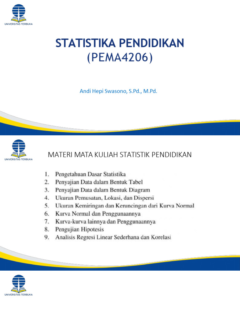 Statistika Pendidikan - Modul 1 | PDF