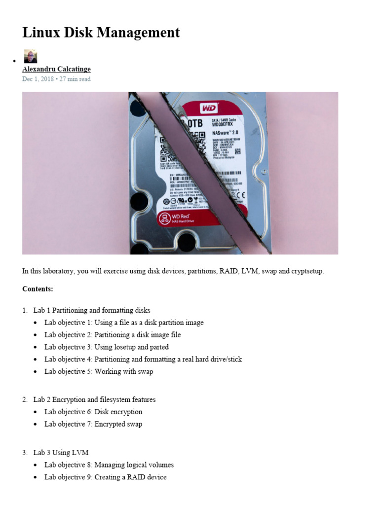 Disk Partitioning Lab - Part I | Download Free PDF | Computer Architecture | Computer Science