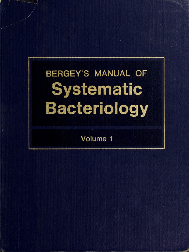 Bergey's Manual of Systematic Bacteriology Bergey, D H David Hendricks ...
