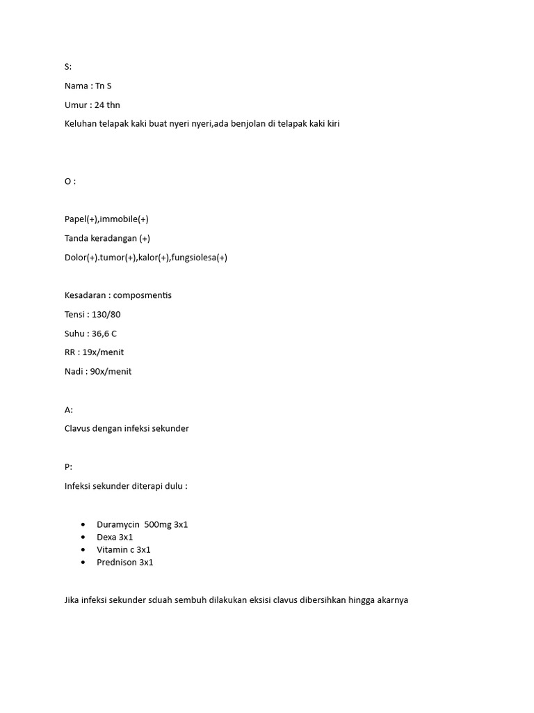 Diagnosa dan Terapi Clavus Pedis | PDF