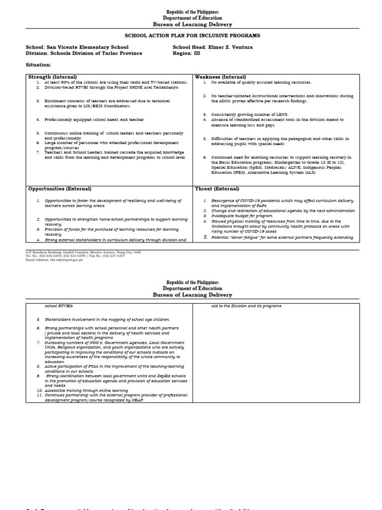 Action Plan Template | PDF | Schools | Learning