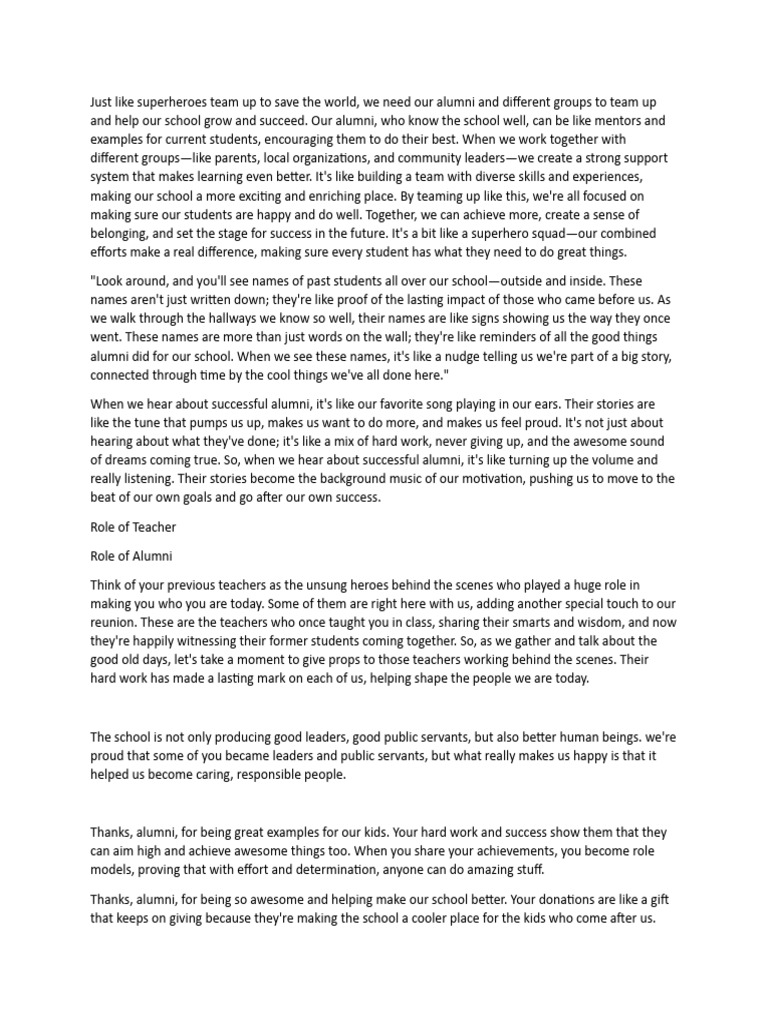 Alumni Message | PDF