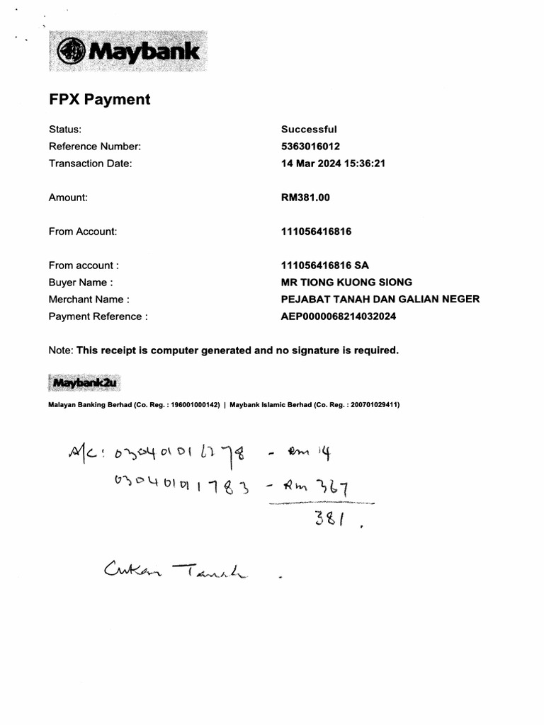 PTG Resit Cukai Tanah | PDF