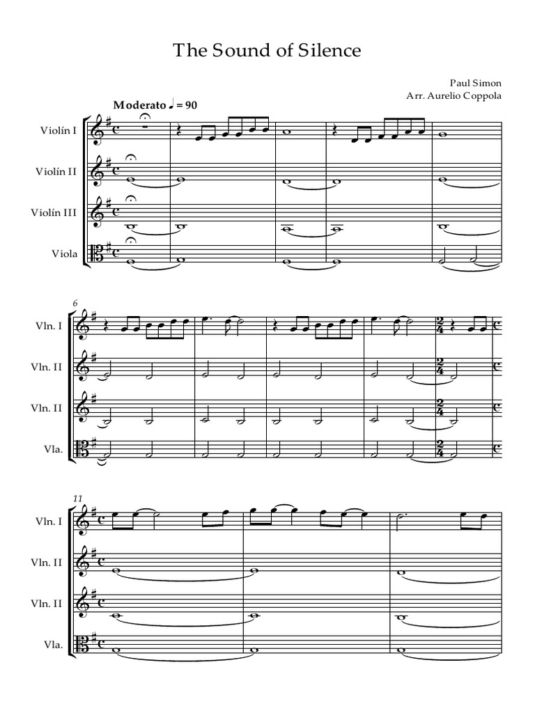 The Sound of Silence - Partitura y Partes | PDF