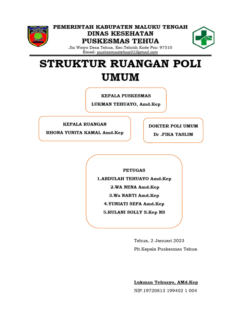 Struktur Ruangan Poli Umum | PDF