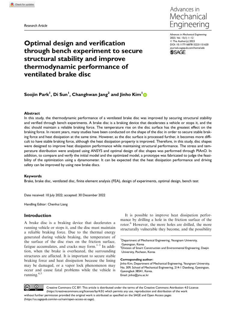 Optimal Design and Verification Through Bench Experiment To Secure Structural Stability and ...