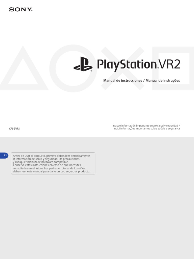 ES - PT - AMER - CFI-ZVR1 - PS VR2 - Instruction - Manual - Web | PDF ...