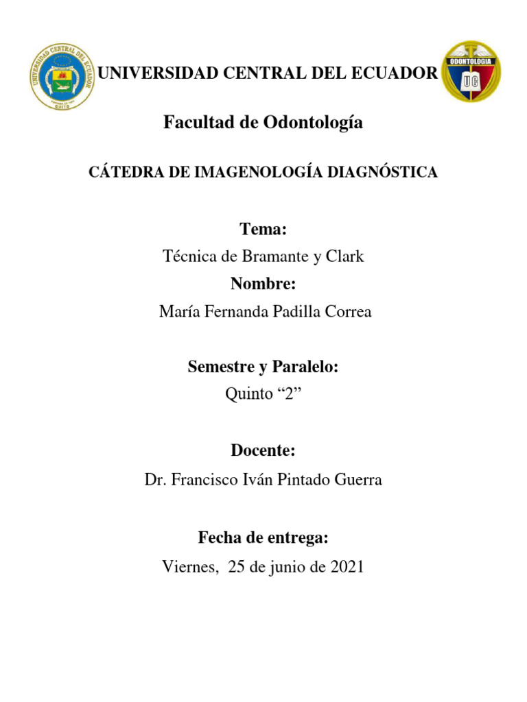 Técnica de Clark en Radiología Dental | PDF | Lavado de manos | Rayo X