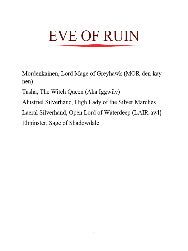 Alustriel Silverhand and Mages of Power | PDF
