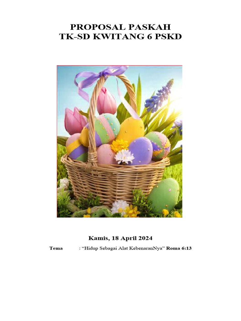 Proposal Paskah | PDF