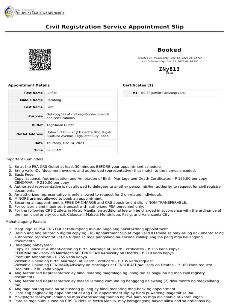 Appointment Form | PDF
