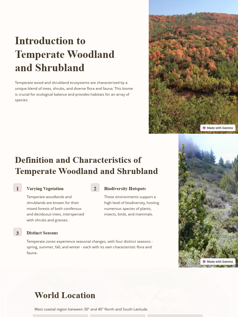 Introduction To Woodland and Shrubland | PDF | Forests | Biodiversity