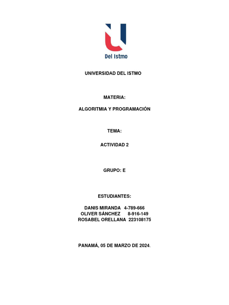 Tarea 3 - Algoritmia y Programación | PDF | Lenguaje de programación | Algoritmos