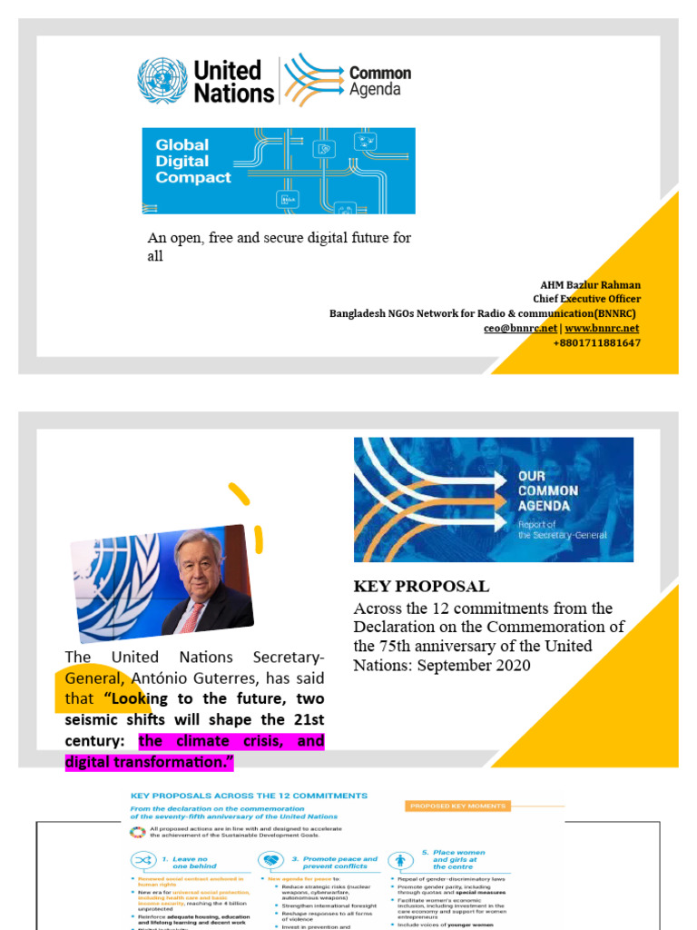 Bangladesh Consultation On Global Digital Compact - 27 March 2024 | Download Free PDF ...