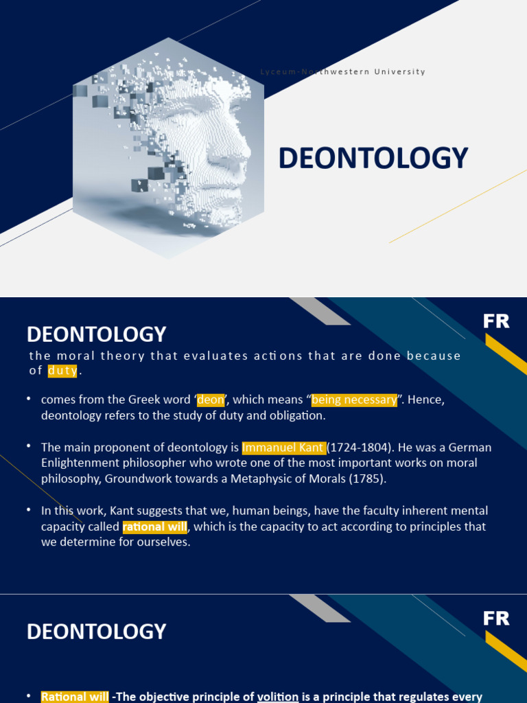Key Principles of Deontology Explained | PDF | Rationality | Autonomy