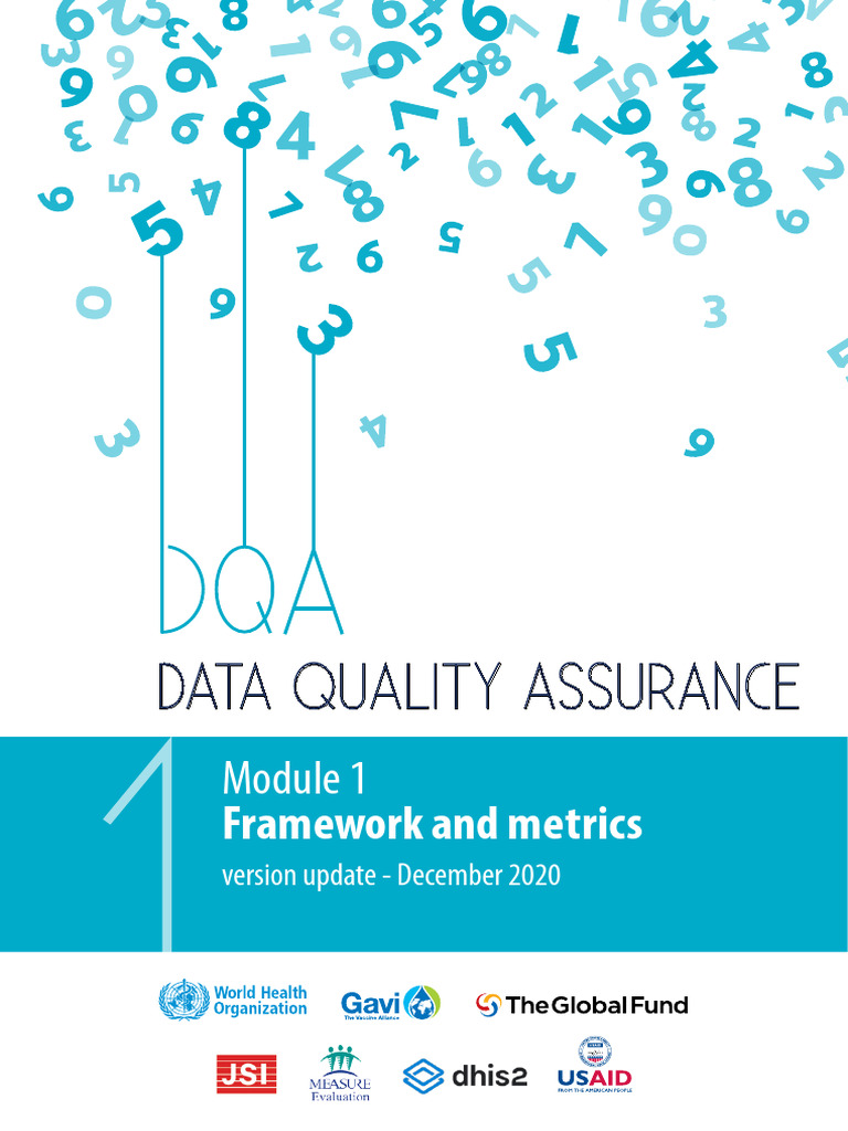 DQA - Module 1 Framework and Metrics 19 04 21 | PDF | Data Quality ... DQA - Module 1 Framework and Metrics 19 04 21 | PDF | Data Quality ...