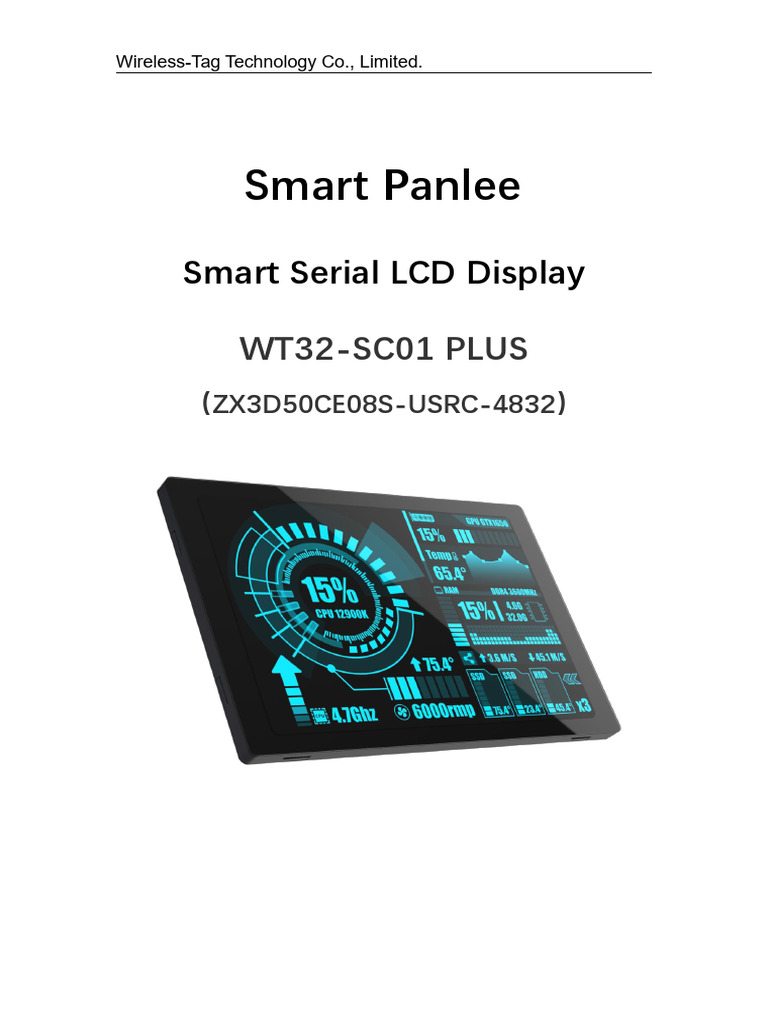 WT32-SC01 Plus Datasheet Overview | PDF | Touchscreen | Liquid Crystal ...