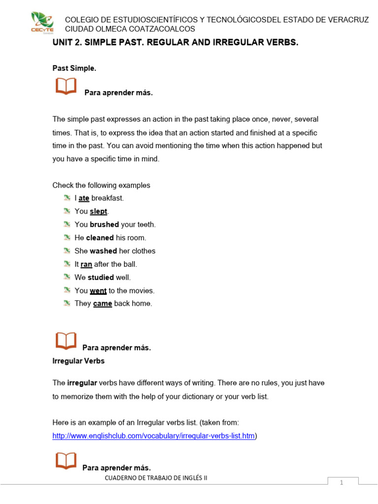 Pasado Simple Actividades | PDF | Language Families | Linguistic Typology