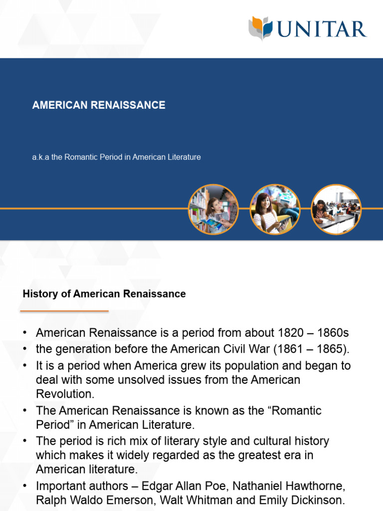Lecture 2 (1) - American Renaissance | PDF | American Literature