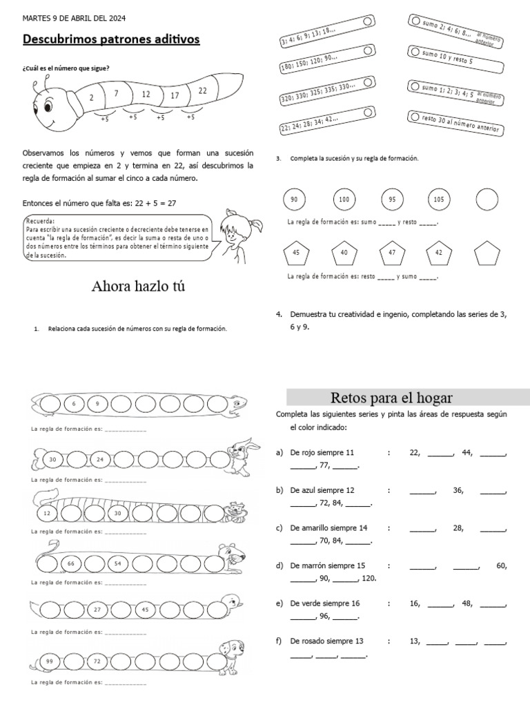 F. Mat Descubrimos Patrones Aditivos | PDF F. Mat Descubrimos Patrones Aditivos | PDF