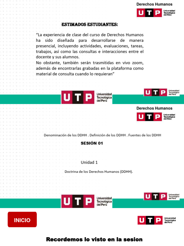 Sesion 01 Introduccion A Los Derechos Humanos Pdf Derecho