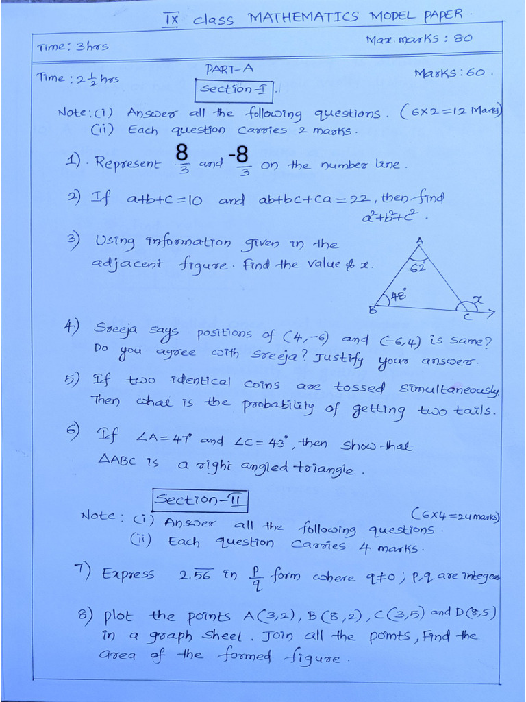 9th Model Paper Annual | PDF